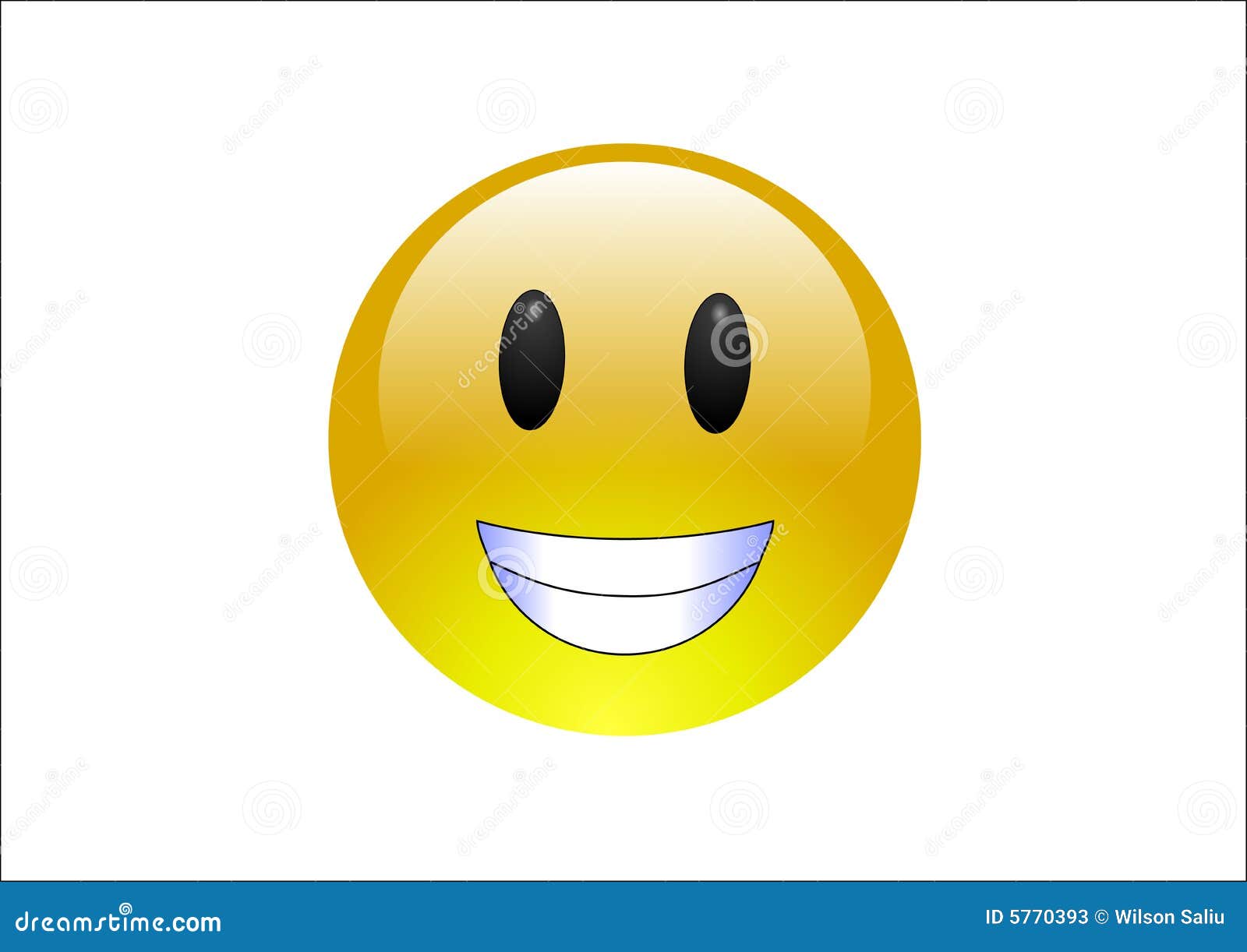 Aqua Emoticons - Grin stock illustration. Illustration of reflective ...