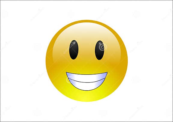 Aqua Emoticons - Grin stock illustration. Illustration of reflective - 5770393