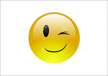 Aqua Emoticons - wink stock illustration. Illustration of beaming - 5770413