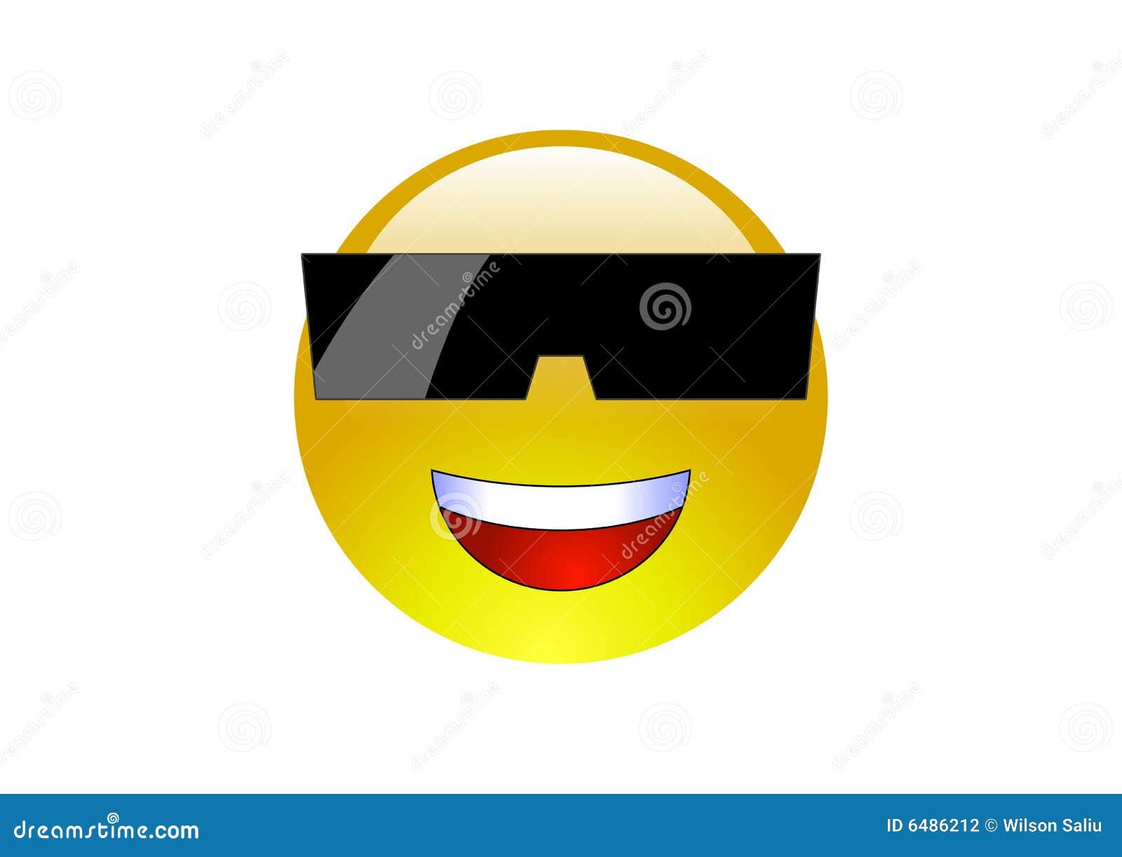 Aqua Emoticons - Zonnebril 2 Stock Illustratie - Illustration of ...