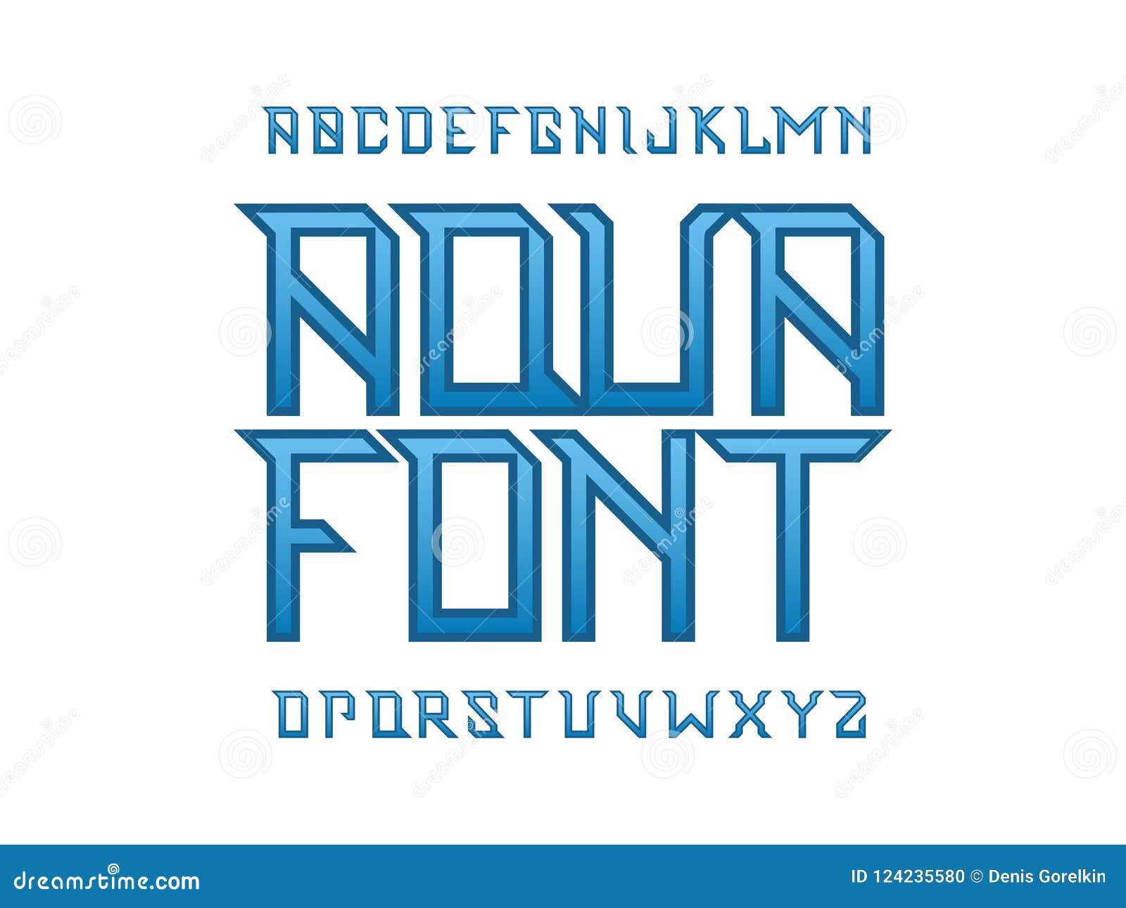 Aqua font. Vector alphabet stock vector. Illustration of design - 124235580
