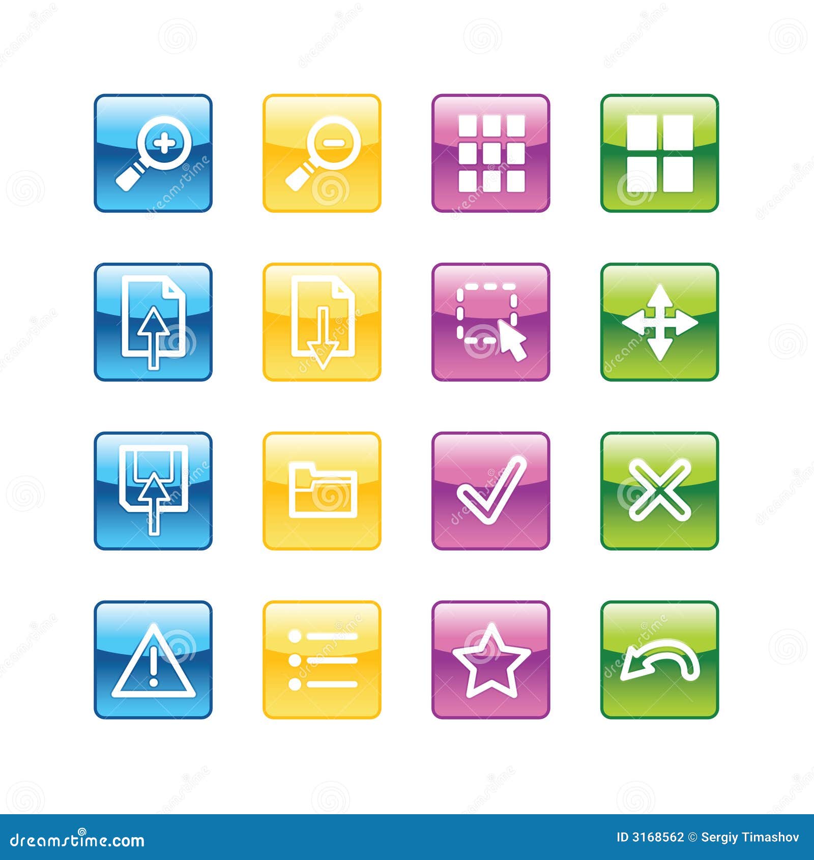 Aqua image viewer icons stock vector. Illustration of accept - 3168562