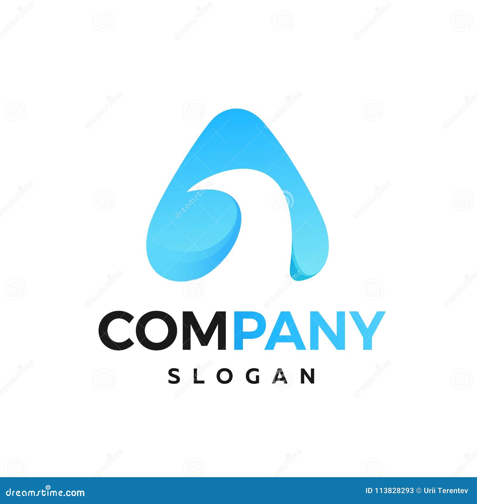 Aqua logo in blue stock vector. Illustration of design - 113828293