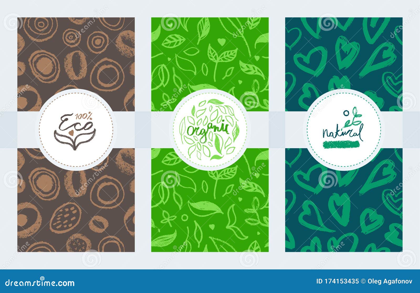 Natural Cosmetics Organic Beauty Label. Bio Cosmetic. Vector Hearts ...