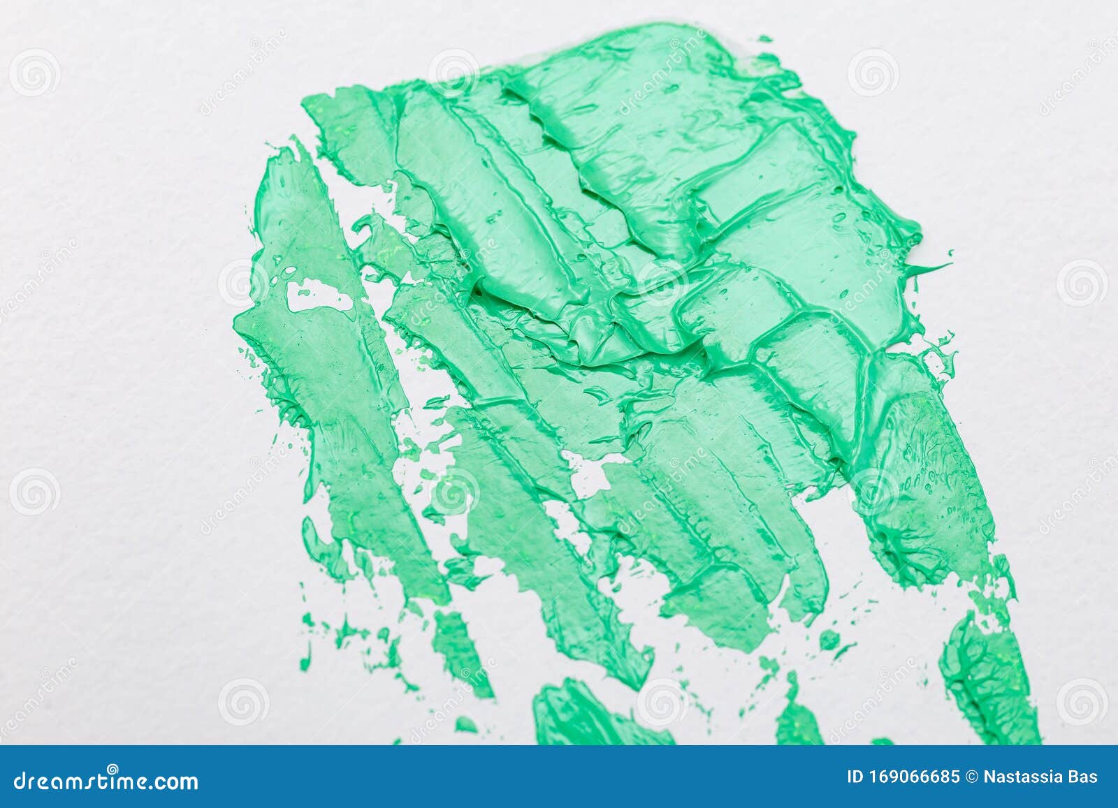Aqua Menthe Color 2020. Green Paint Strokes. Texture Stock Illustration ...
