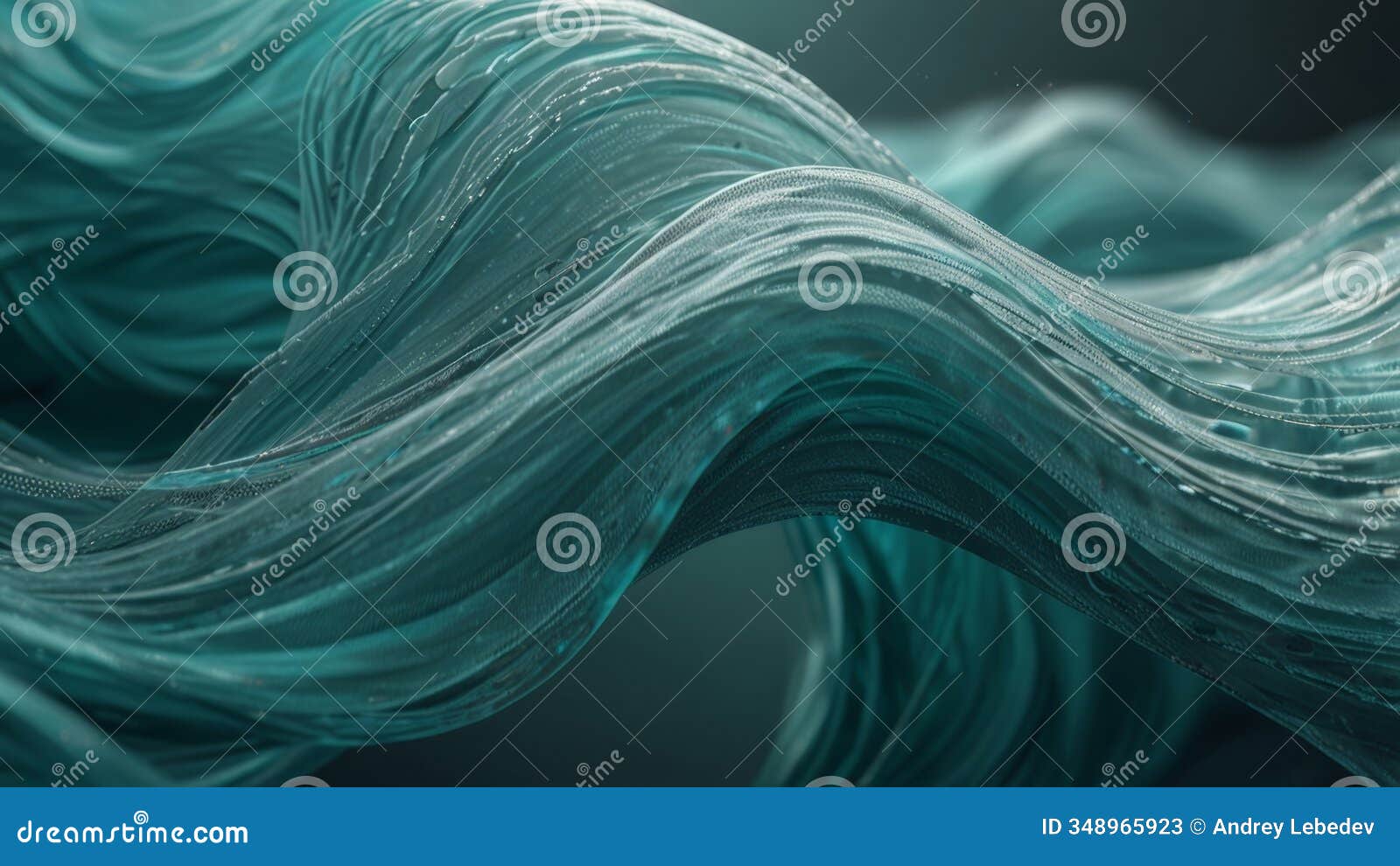 Aqua Mist Wave-like Fiber Background in Soft Flowing Motion Stock Image ...