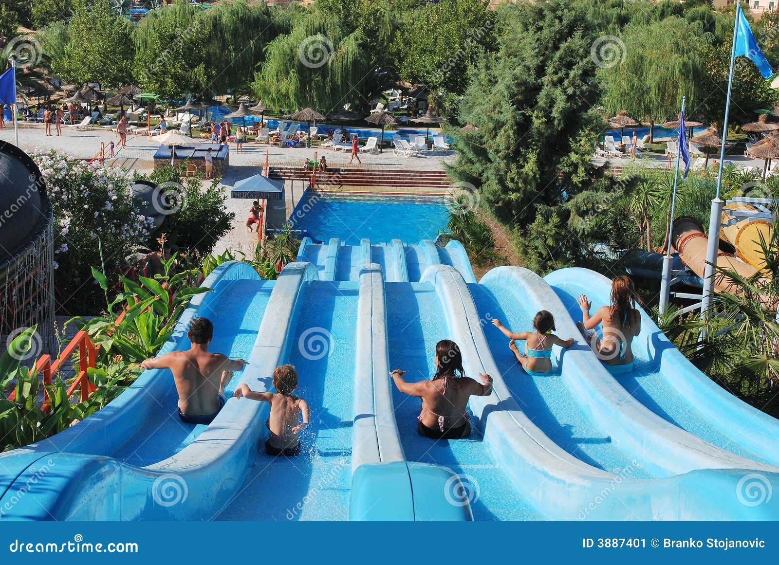 Aqua park stock image. Image of people, aqua, park, slope - 3887401