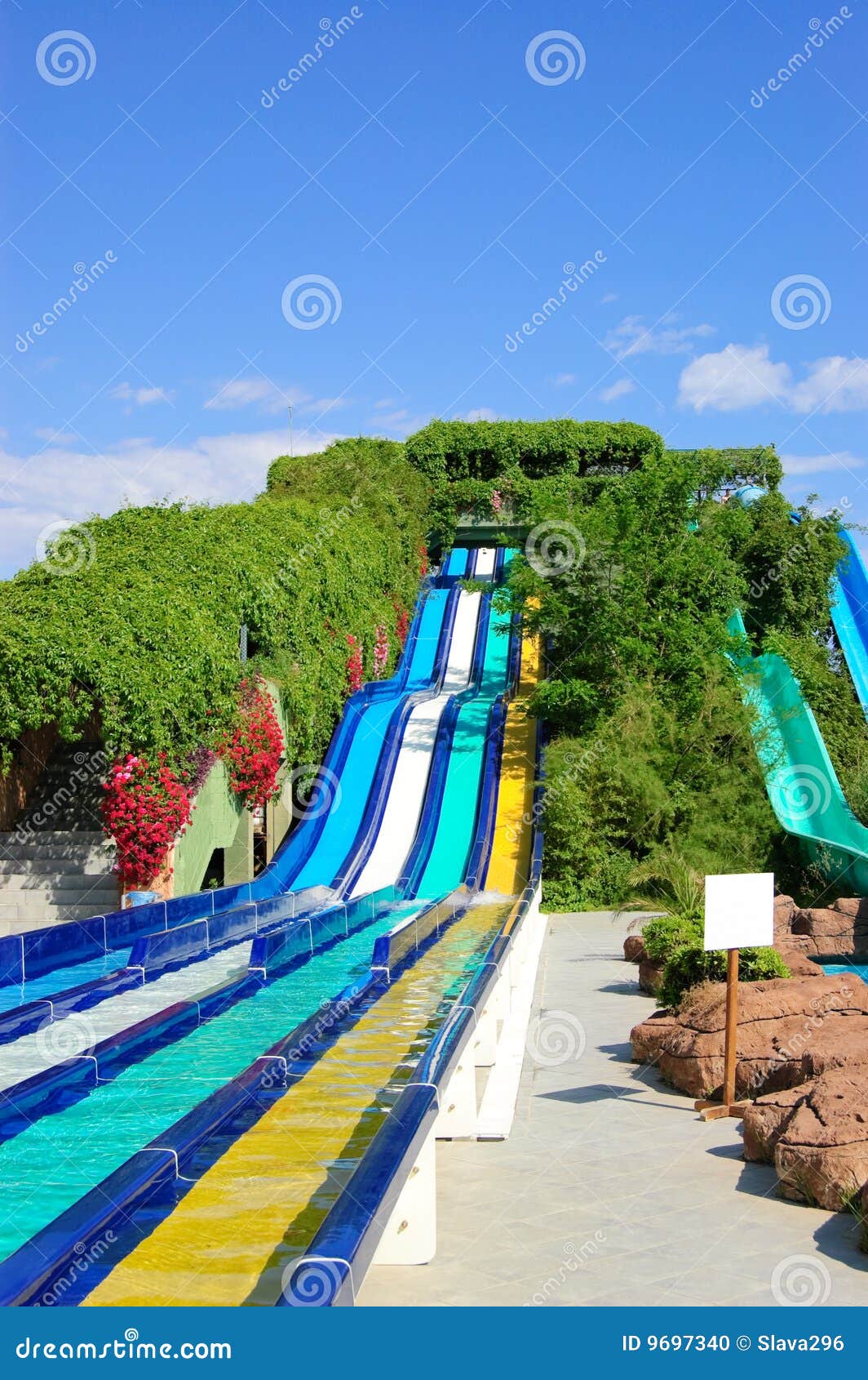 Aqua Park Water Attractions Stock Photo - Image of recreation, swim ...