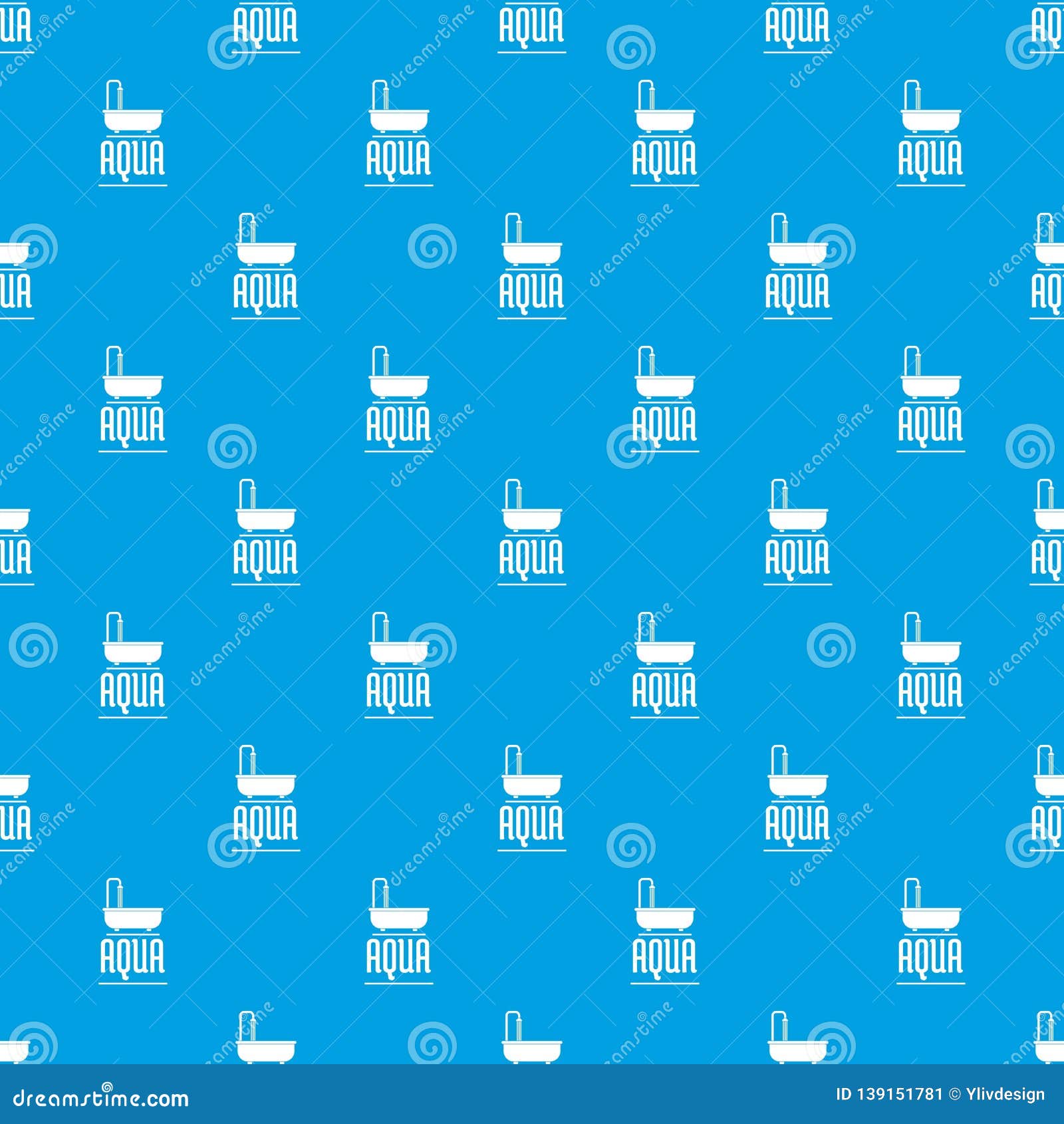 Aqua Pattern Vector Seamless Blue Stock Vector - Illustration of bottle ...