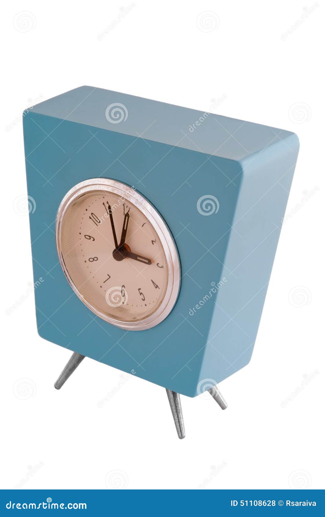 Aqua retro clock stock photo. Image of isolated, timepiece - 51108628