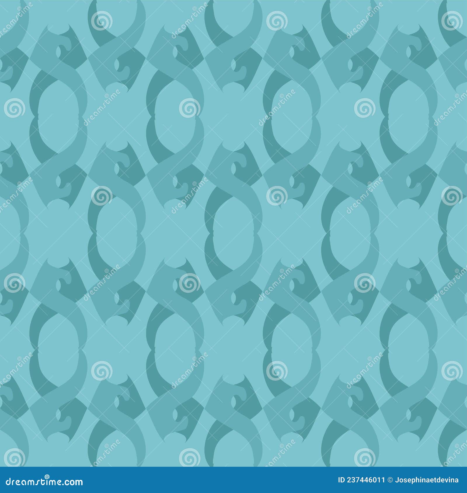 Aqua Shades Vector Repeat Texture Background with Curved Shapes Stock ...