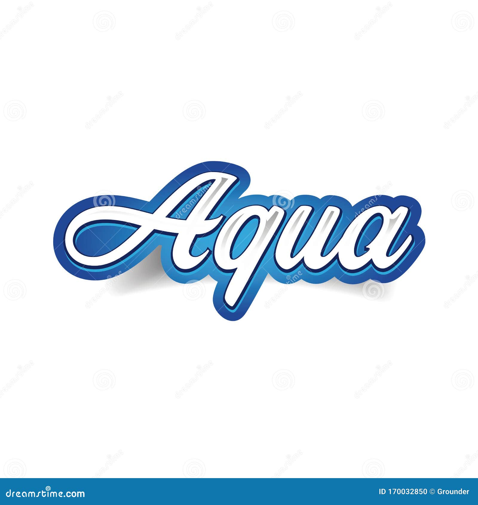 Aqua - Spring Water Label Tag Stock Vector - Illustration of label ...