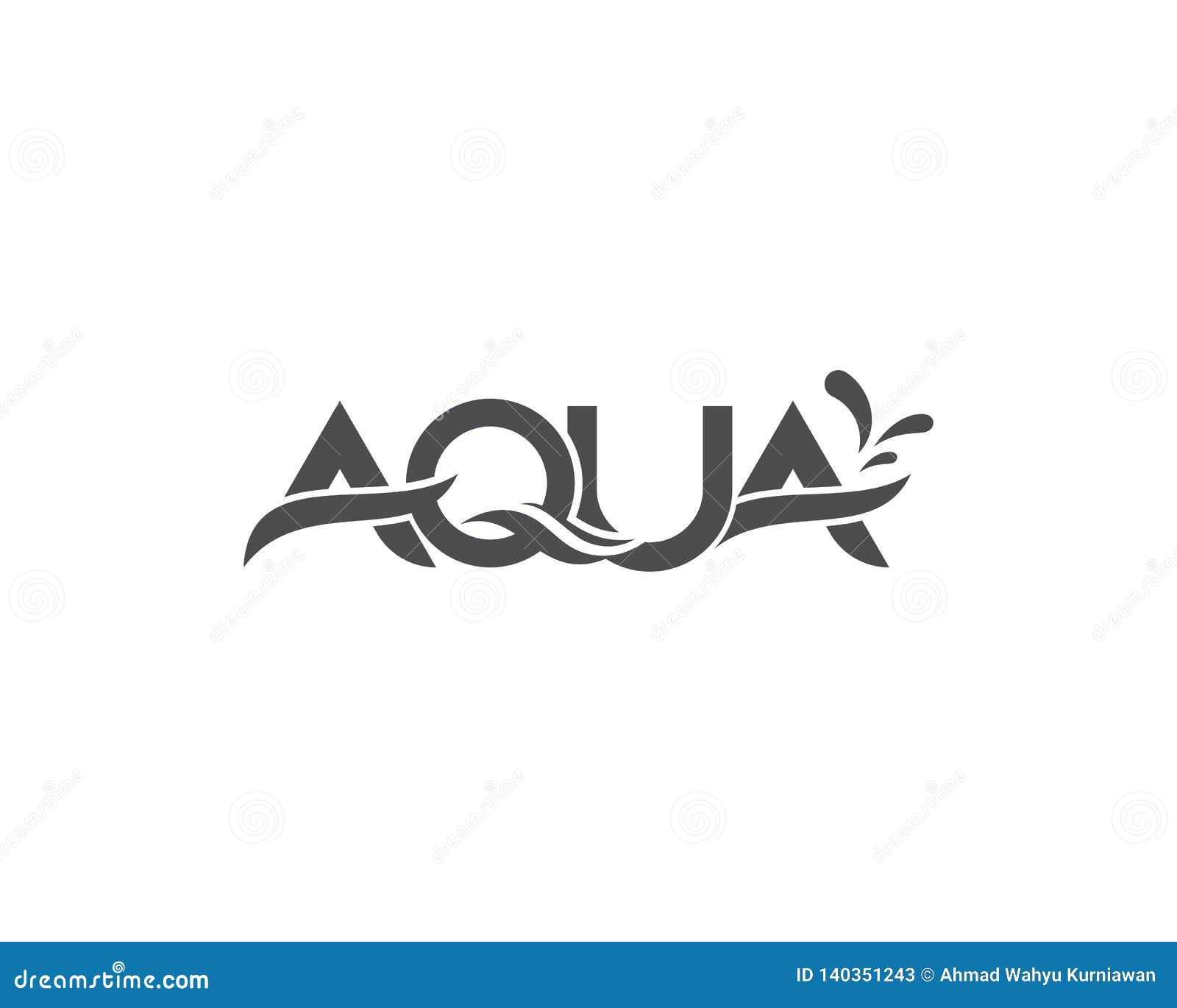 Aqua ,Water Wave symbol stock vector. Illustration of design - 140351243