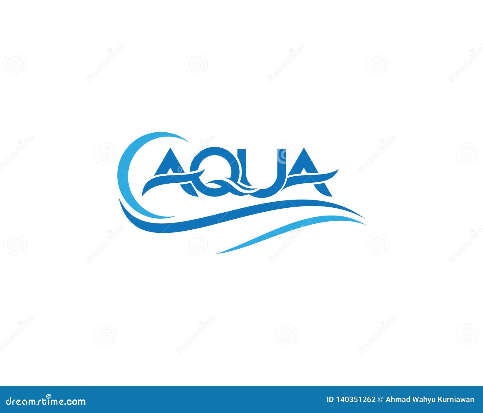 Aqua ,Water Wave symbol stock vector. Illustration of business - 140351262