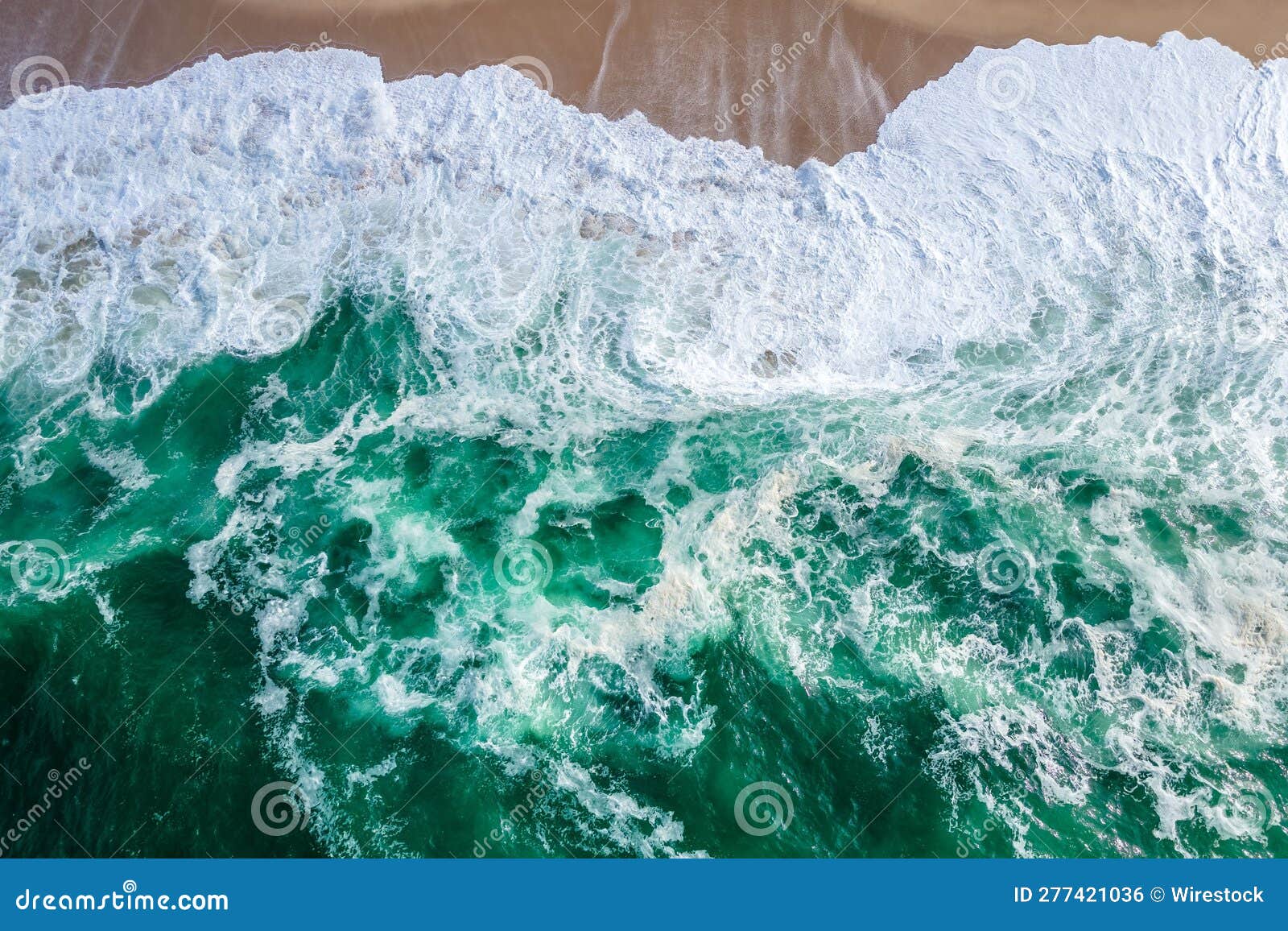 Aqua wave on sand beach stock photo. Image of summer - 277421036