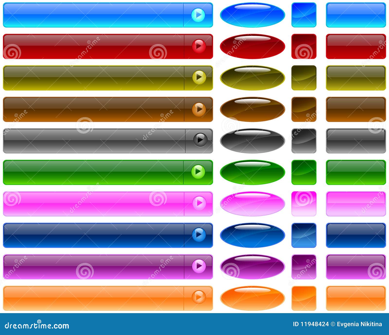 Aqua web buttons stock vector. Illustration of oval, light - 11948424