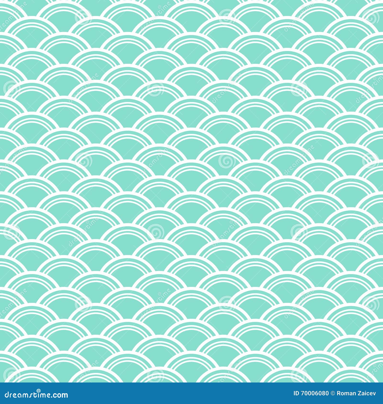 Aqua & White Fish Scales Pattern, Seamless Texture Background Stock ...