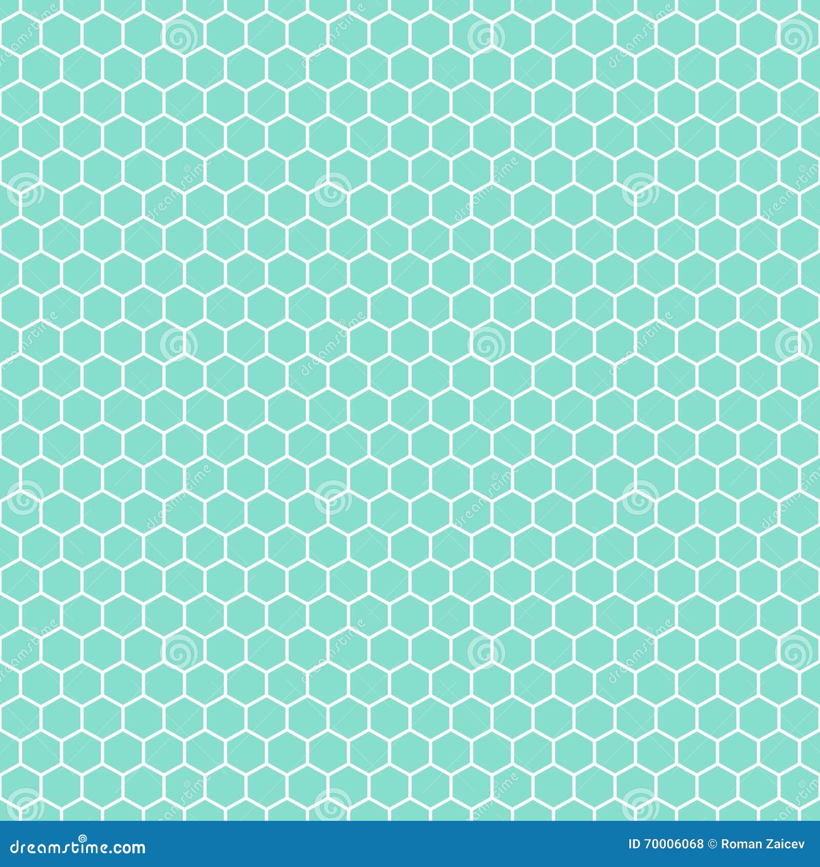 Aqua & White Hexagons Pattern, Seamless Texture Background Stock Vector ...