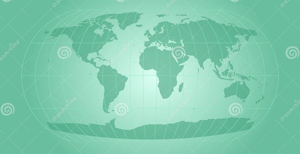 Aqua world map stock vector. Illustration of mapping, continental - 556571