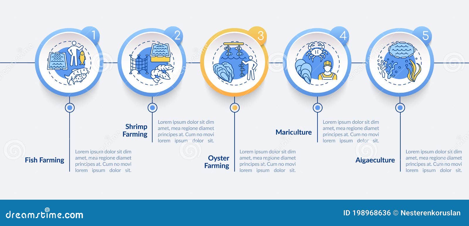 Aquaculture Vector Infographic Template Stock Vector - Illustration of ...