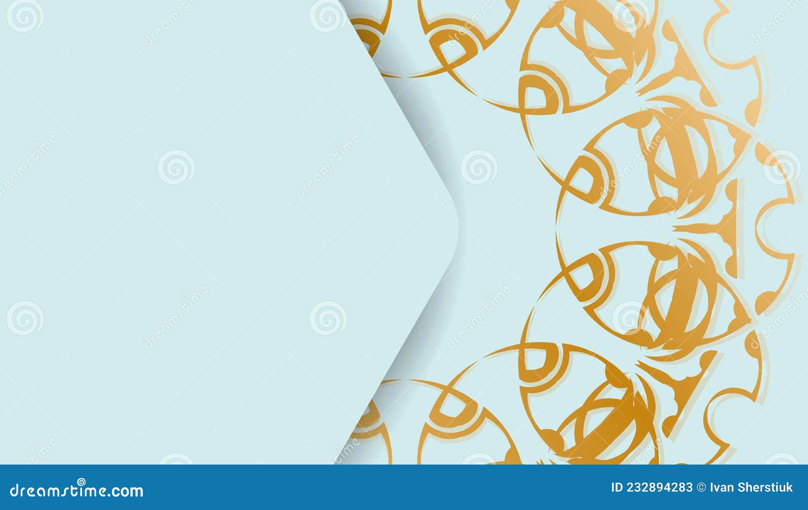 Aquamarine Background with Abstract Gold Pattern for Design Under Your ...