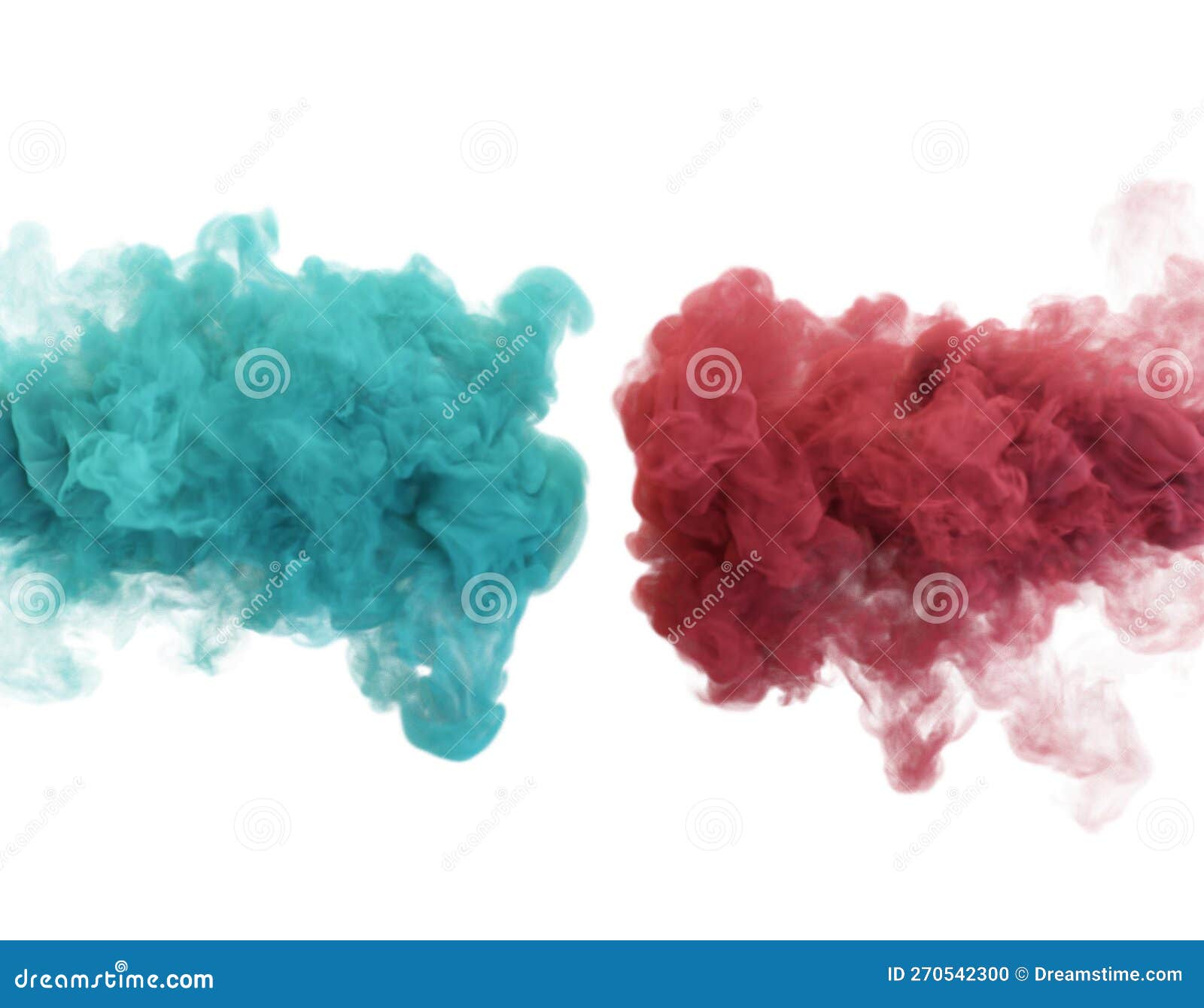Aquamarine Red Smoke. 3d Render. Stock Illustration - Illustration of ...