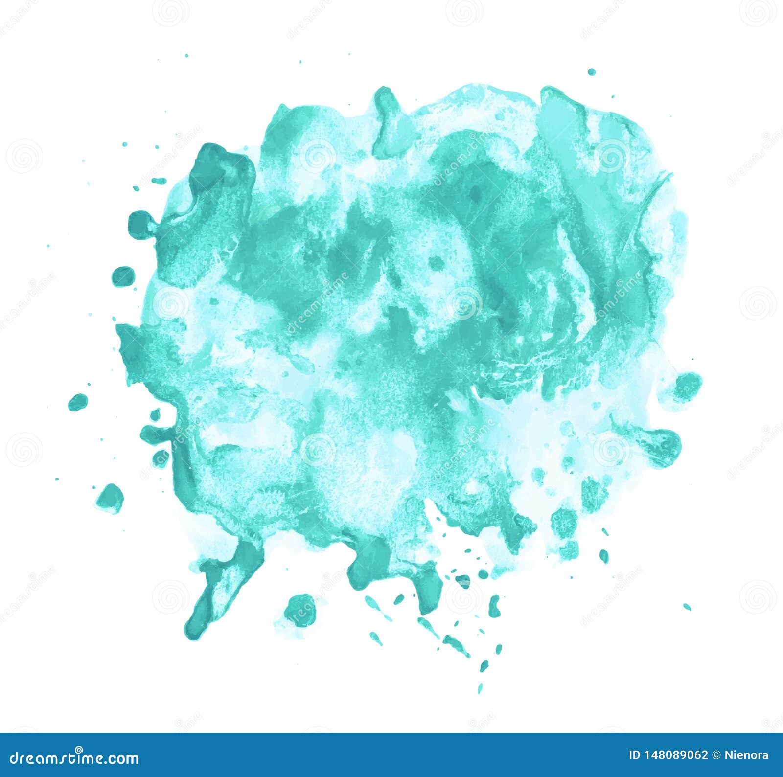 Aquamarine Watercolor Splatter on White Background Stock Illustration ... Aquamarine Watercolor Splatter on White Background Stock Illustration ...