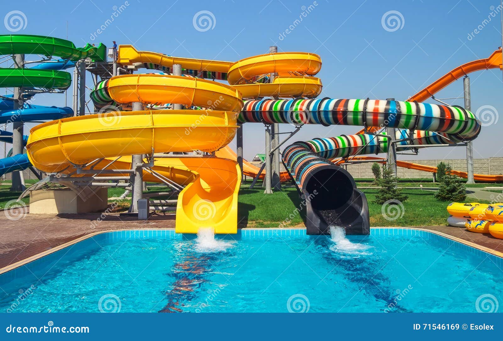 Aquapark Sliders, Aqua Park Stock Image - Image of clear, pleasure ...