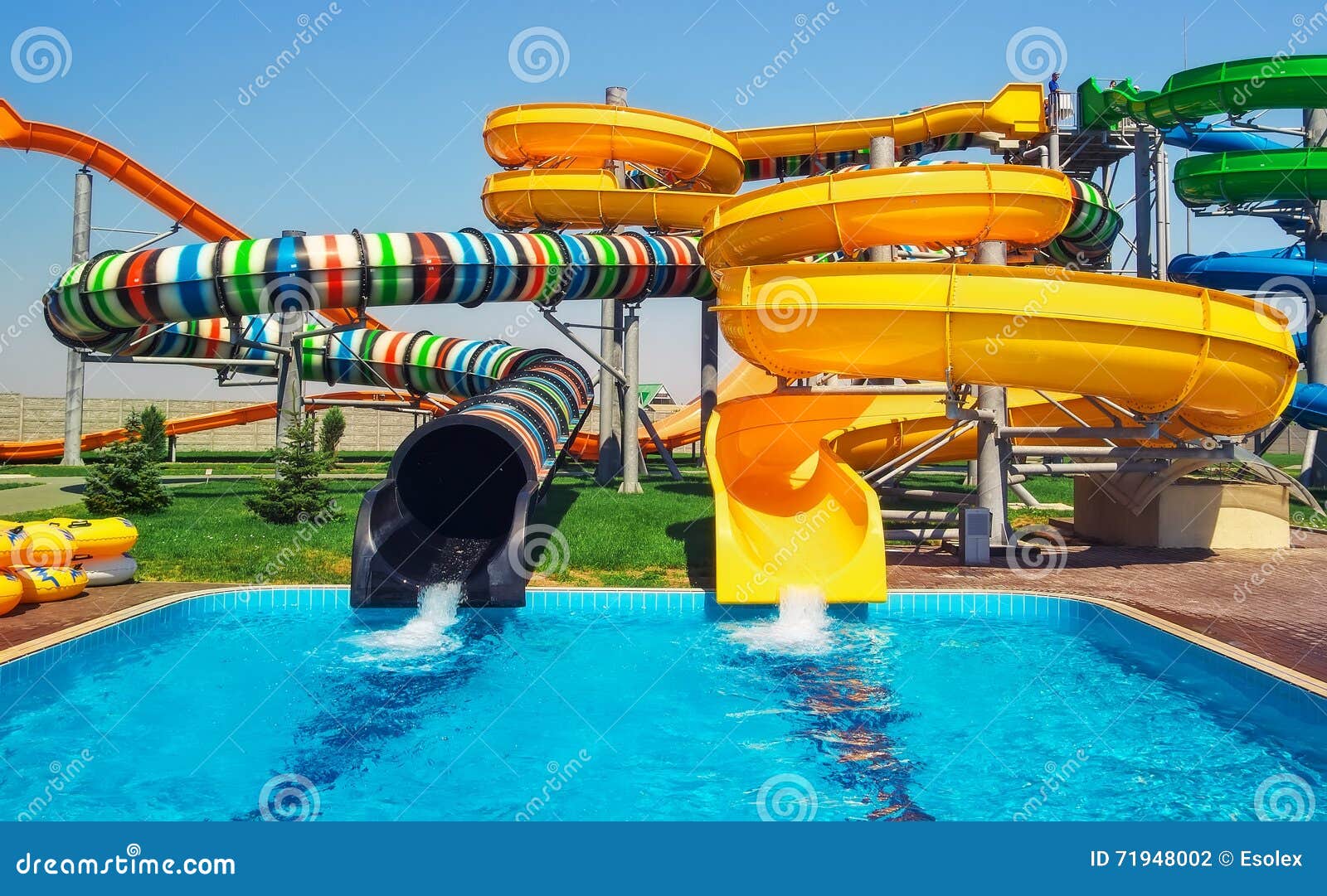 Aquapark Sliders, Aqua Park Editorial Photography - Image of park ...