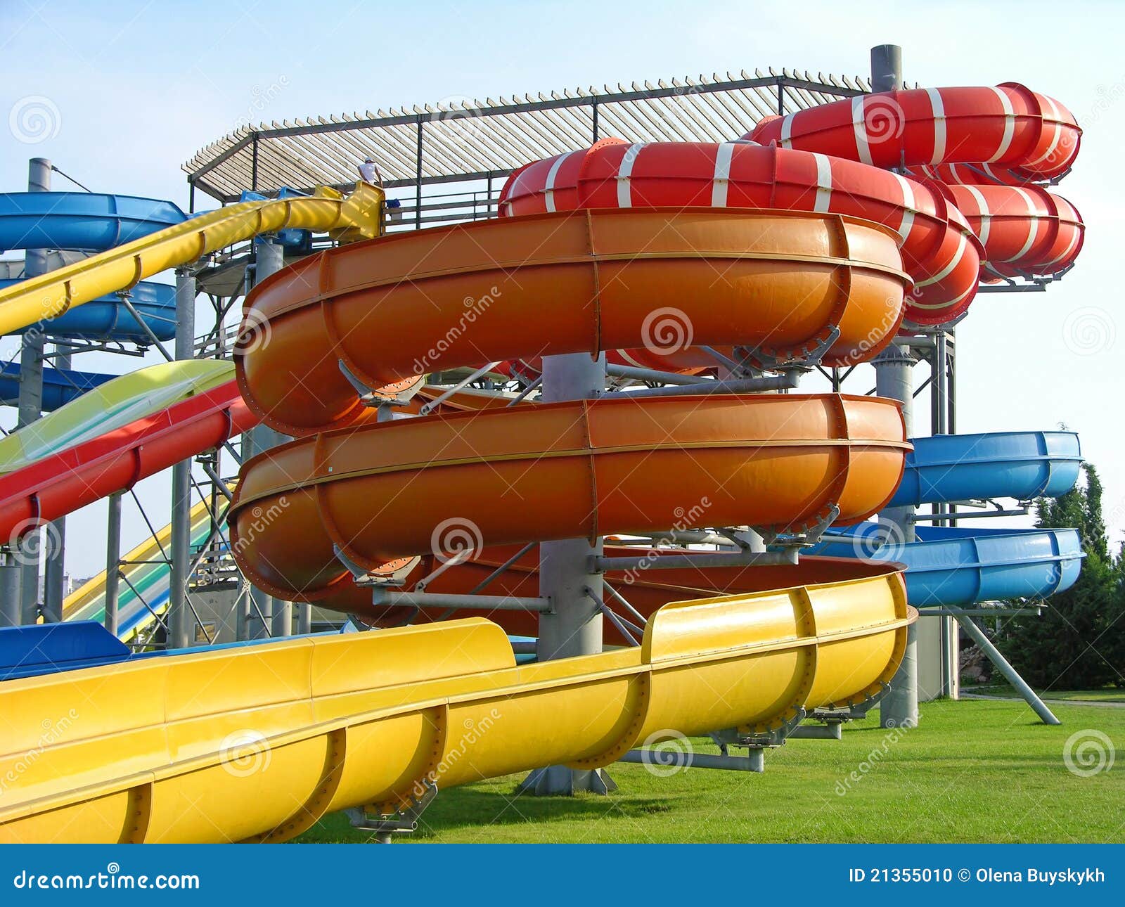 Aquapark slides stock photo. Image of holiday, slides - 21355010