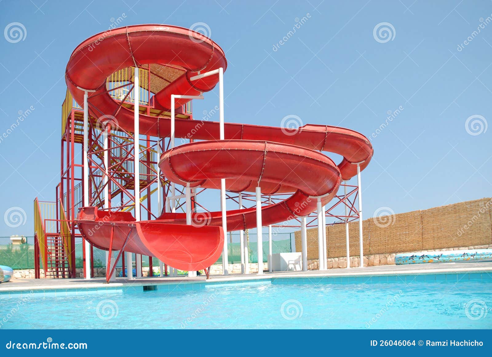 Aquapark slides stock photo. Image of equipment, loop - 26046064