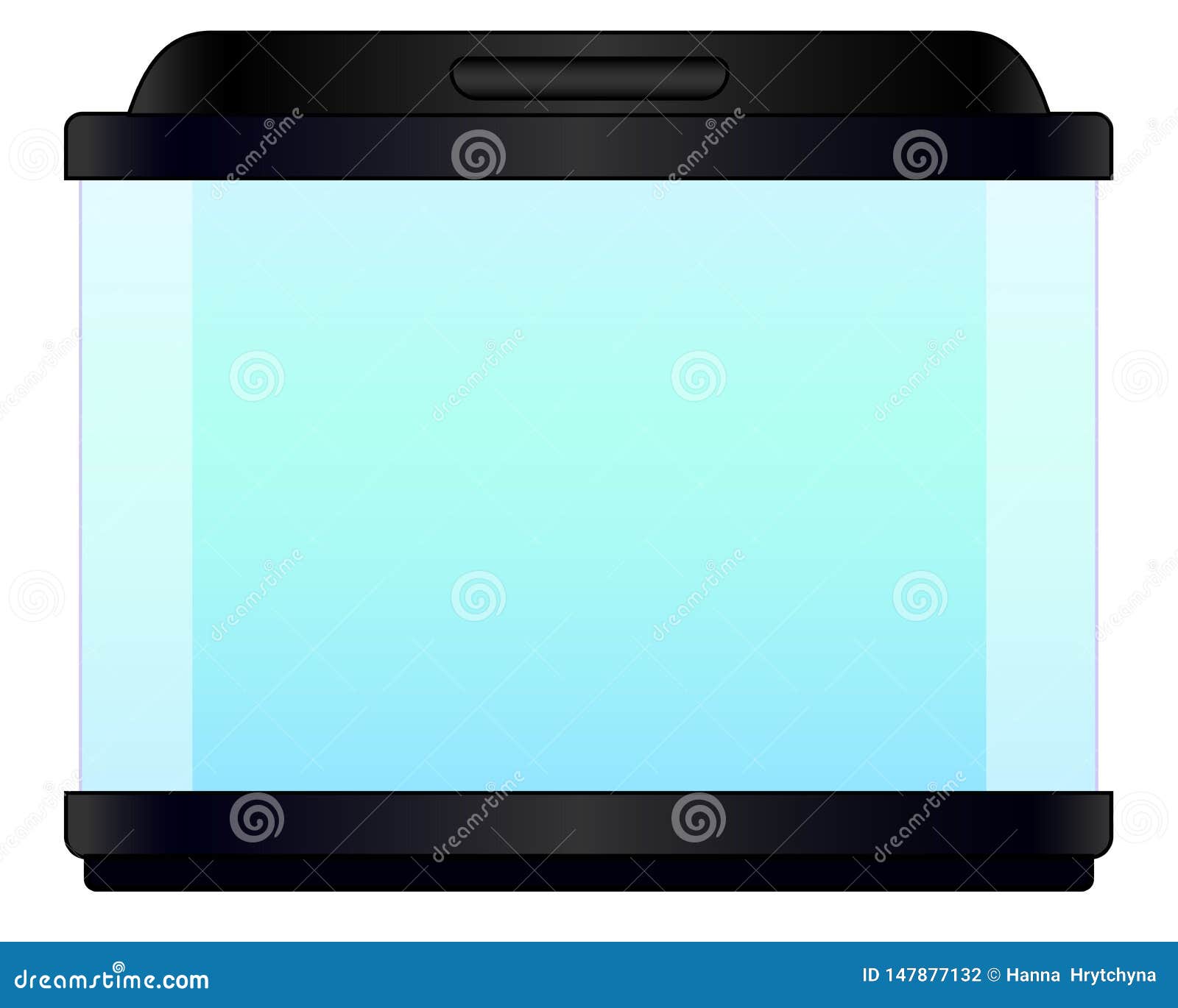 Aquarium. Empty Rectangular Aquarium with Tray and Lid. Aquarium for ...