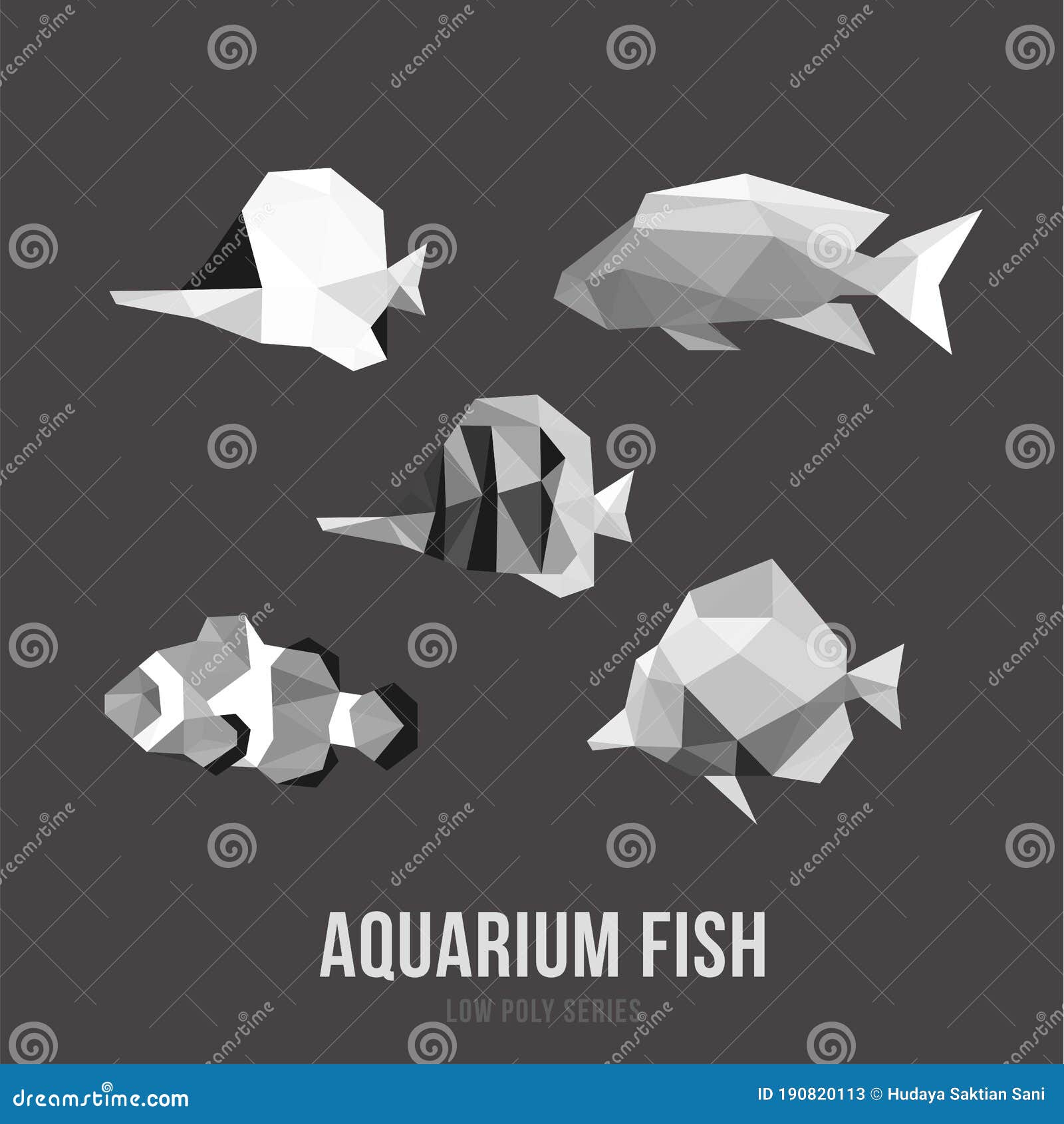 AQUARIUM FISH ILLUSTRATION with TRIANGLE POLYGONAL STYLE Stock Vector ...