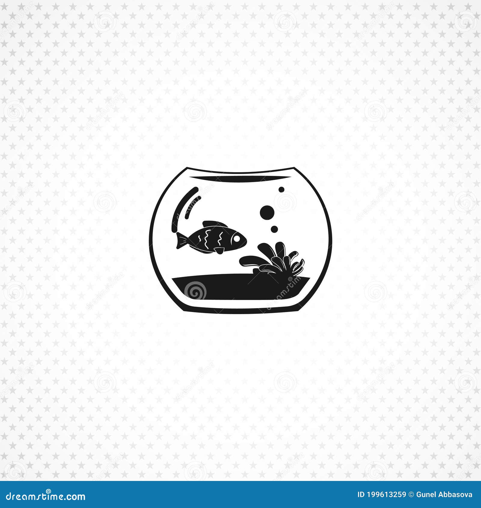 Aquarium fish vector icon stock illustration. Illustration of aquatic ...