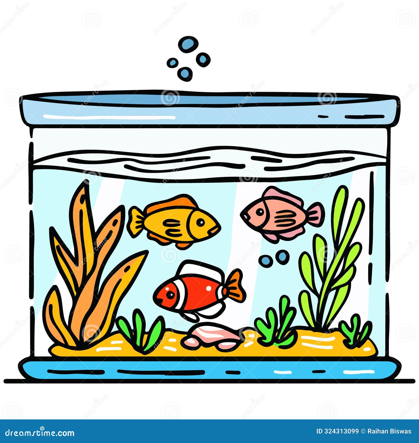 Aquarium Fish Vector Illustration Stock Illustration - Illustration of ...