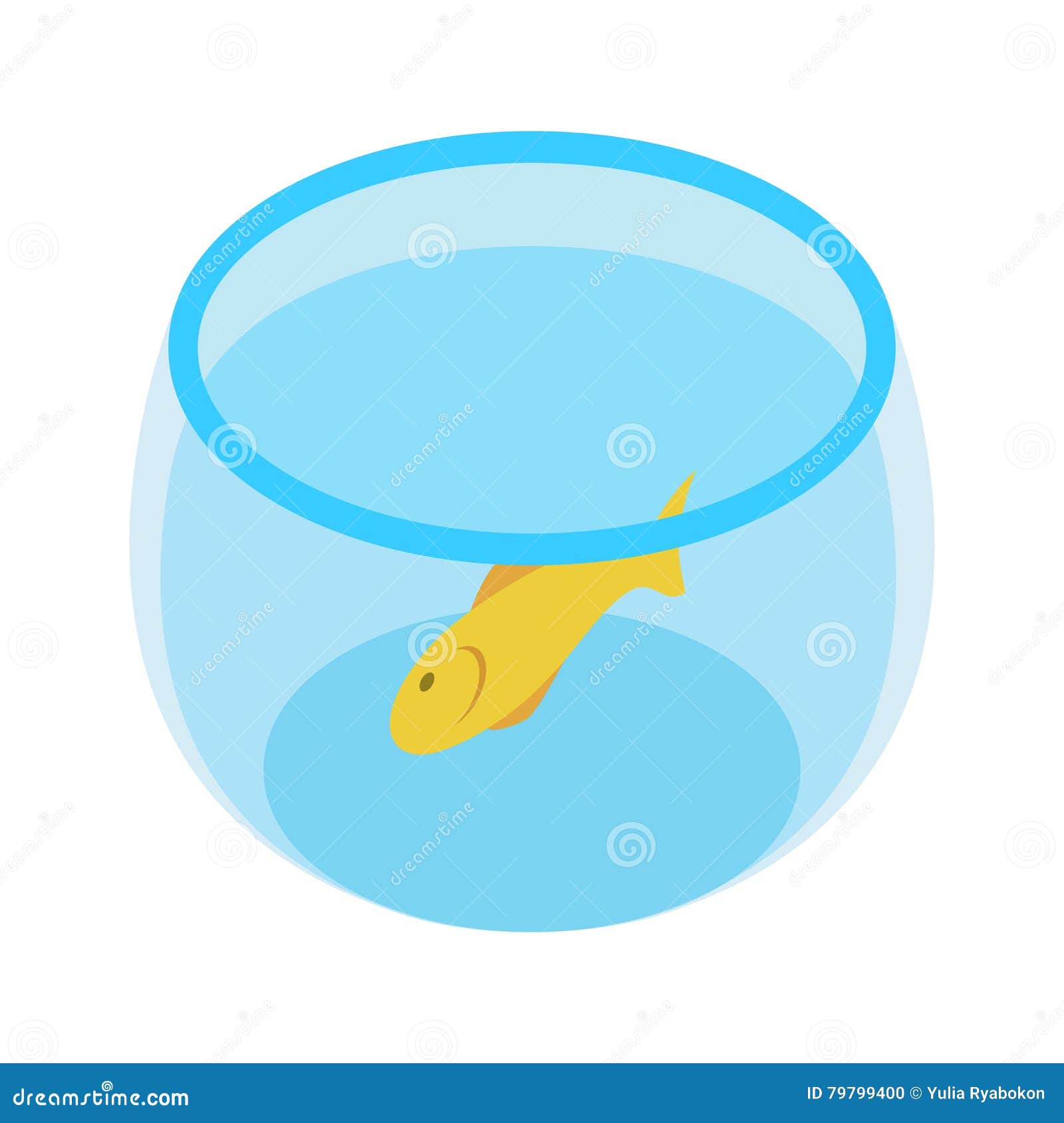 Aquarium with Goldfish Isometric 3d Icon Stock Vector - Illustration of ...