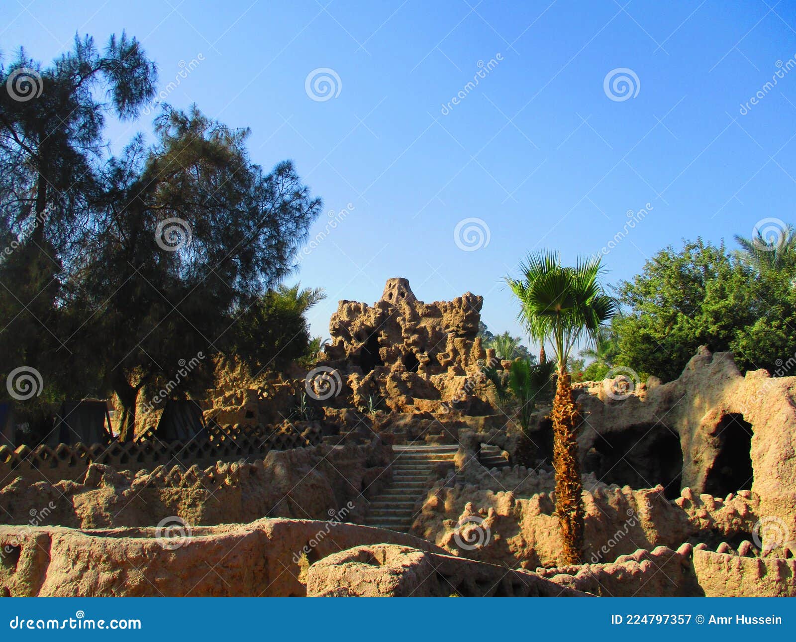 Aquarium Grotto Garden in Cairo Stock Image - Image of grotto, trees ...