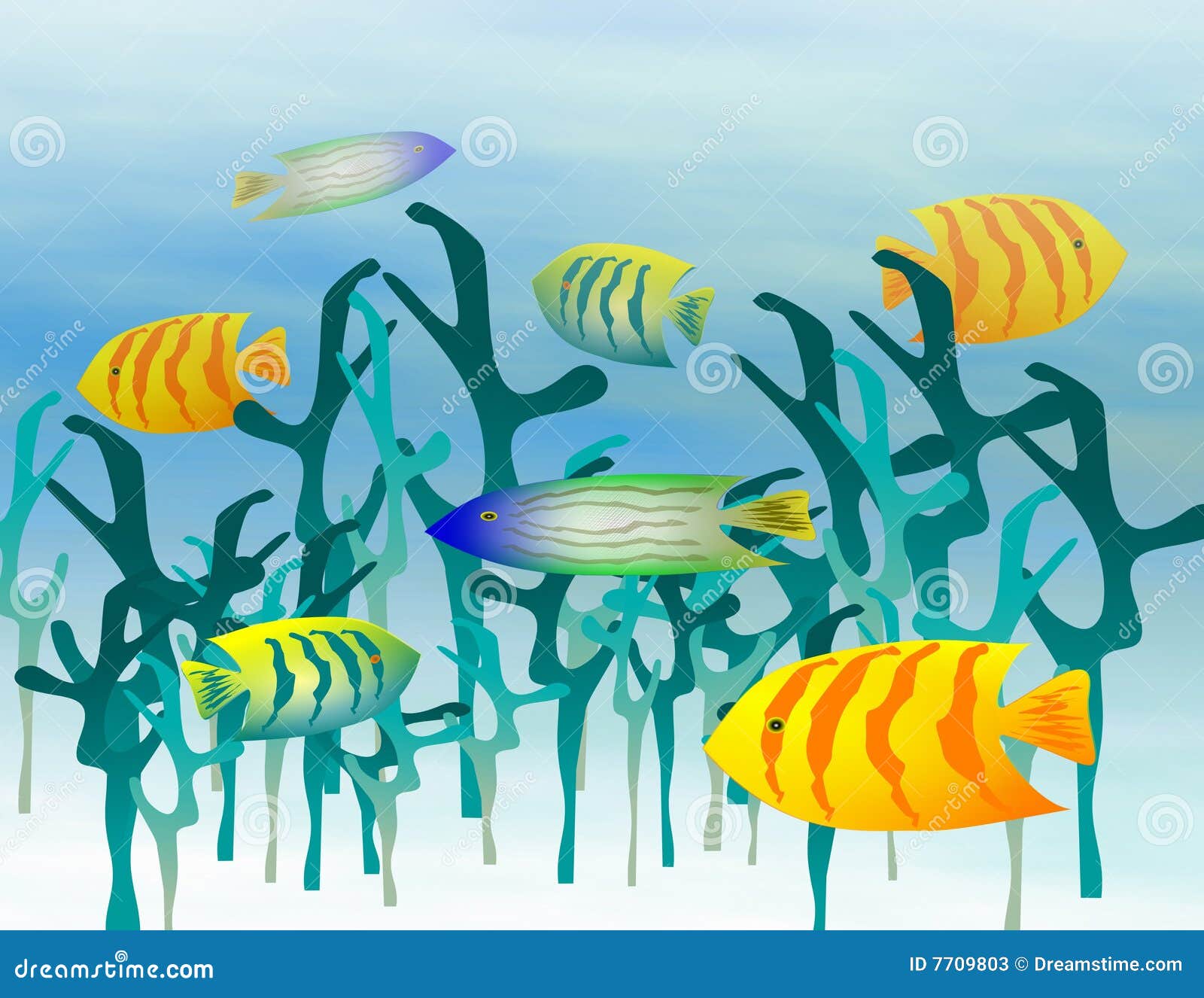 Aquarium Illustration stock illustration. Illustration of aquatic - 7709803