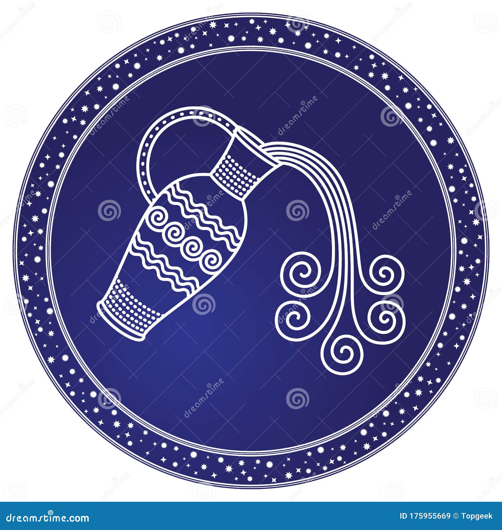 Aquarius Horoscope And Astrology Zodiac Sign Stock Vector
