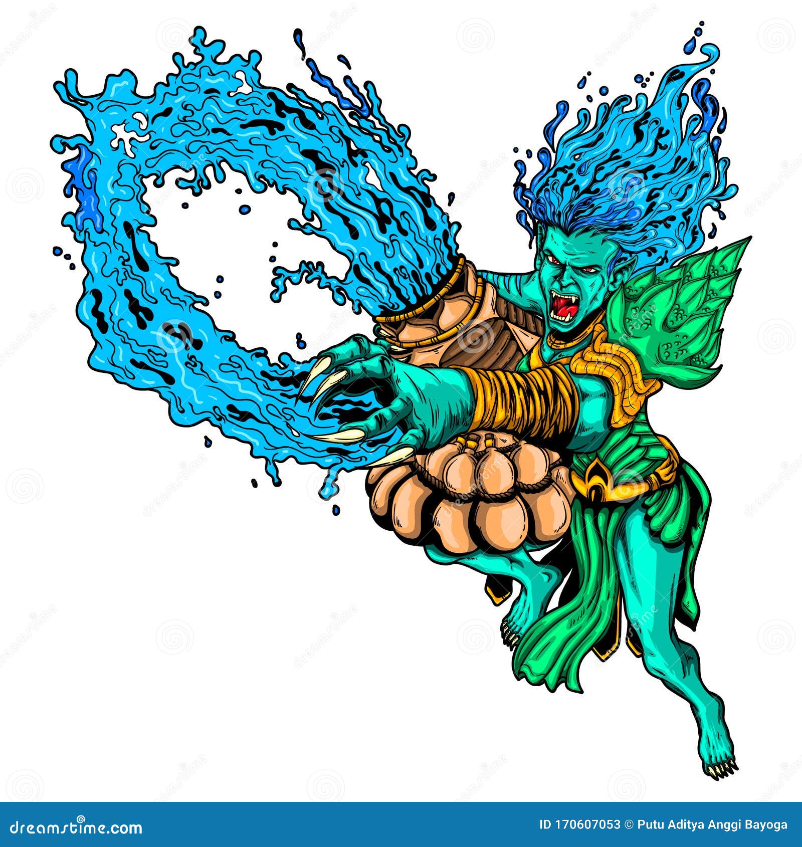 Aquarius Monster stock vector. Illustration of design - 170607053