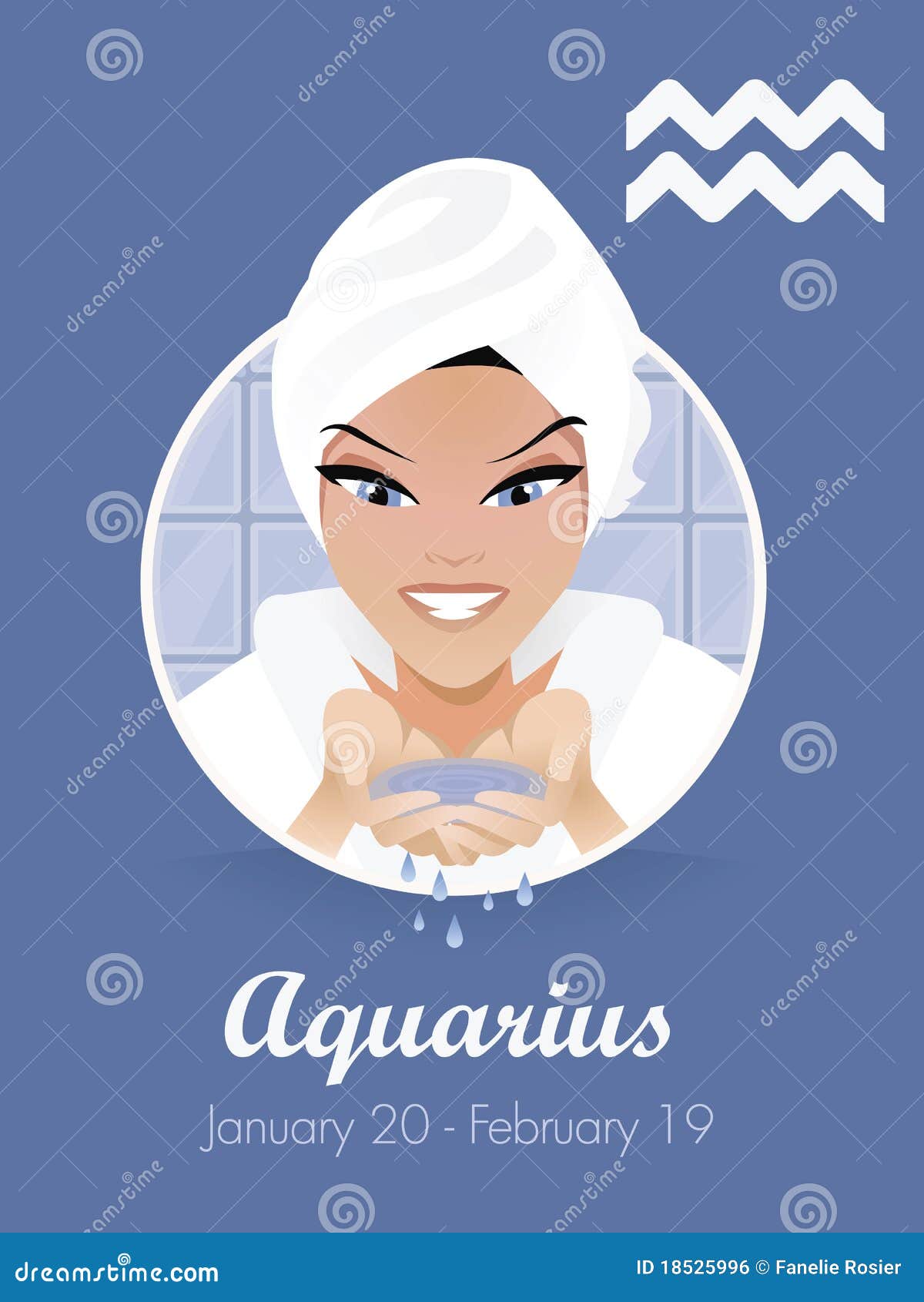 Aquarius Sign Low Poly Wireframe Banner Template Vector Illustration ...