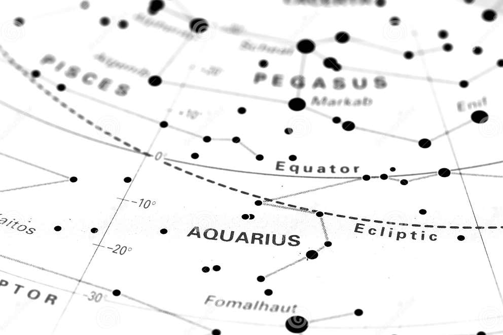Aquarius on star map stock image. Image of aquarius, astrology - 34398893