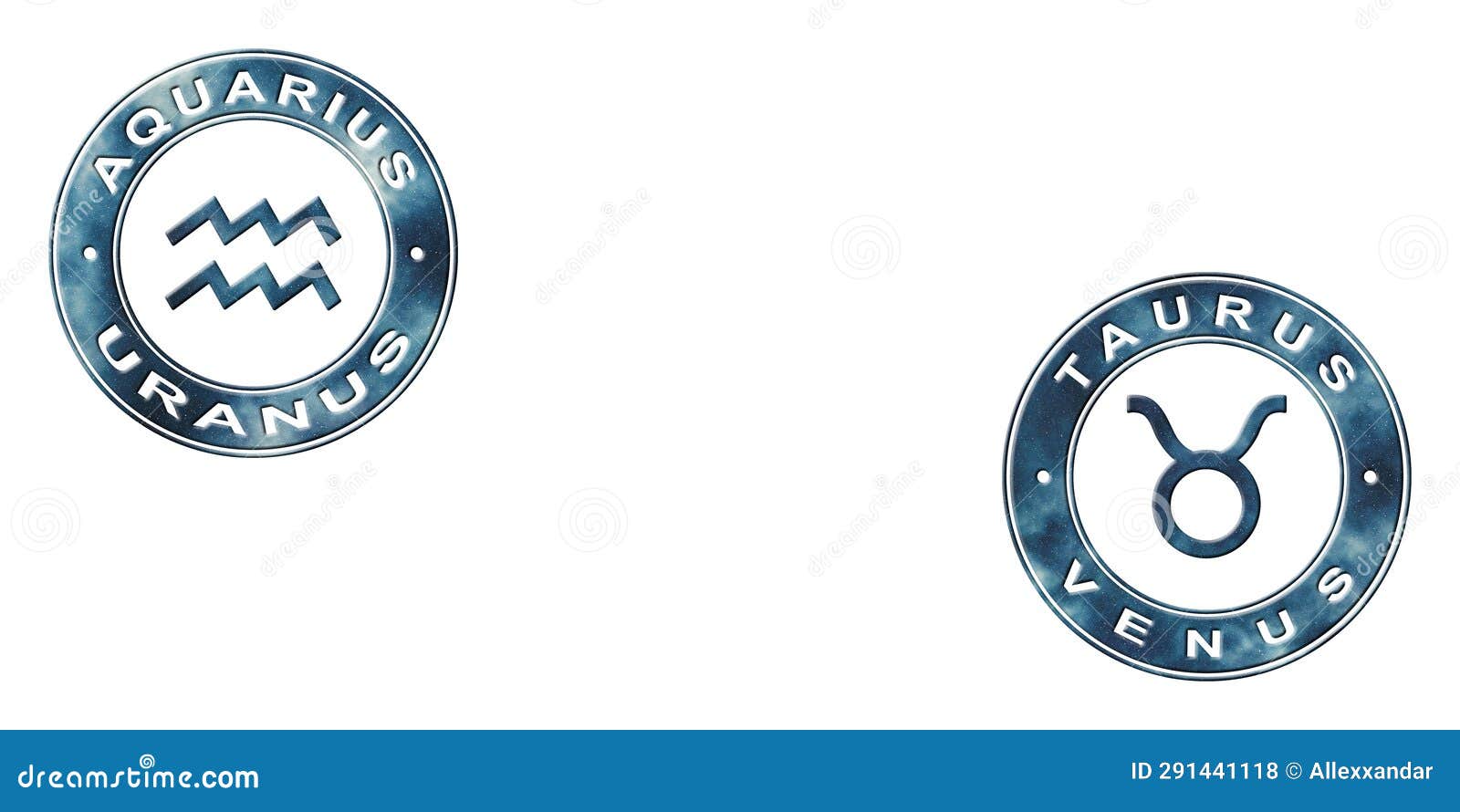 Aquarius and Taurus Compatibility Stock Illustration - Illustration of ...