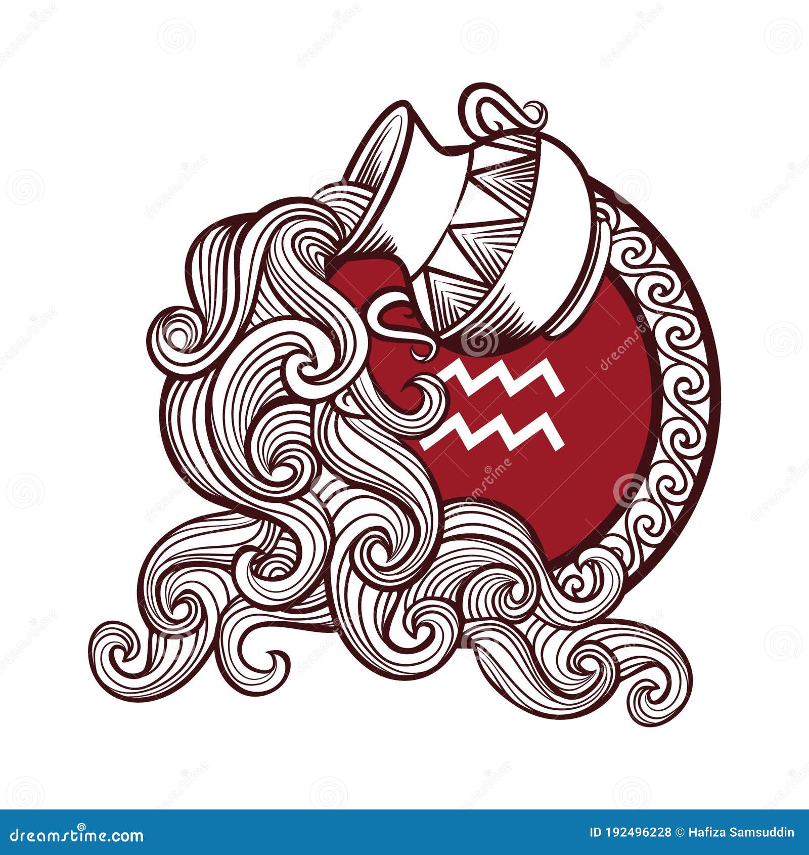 Aquarius. Vector Illustration Decorative Design Stock Vector ...
