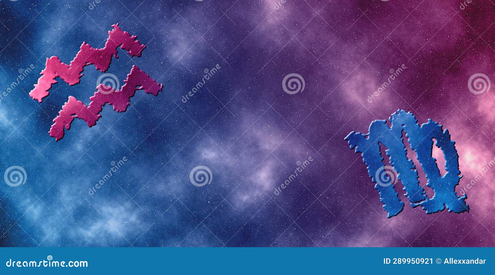 Aquarius and Virgo Compatibility Stock Illustration - Illustration of ...