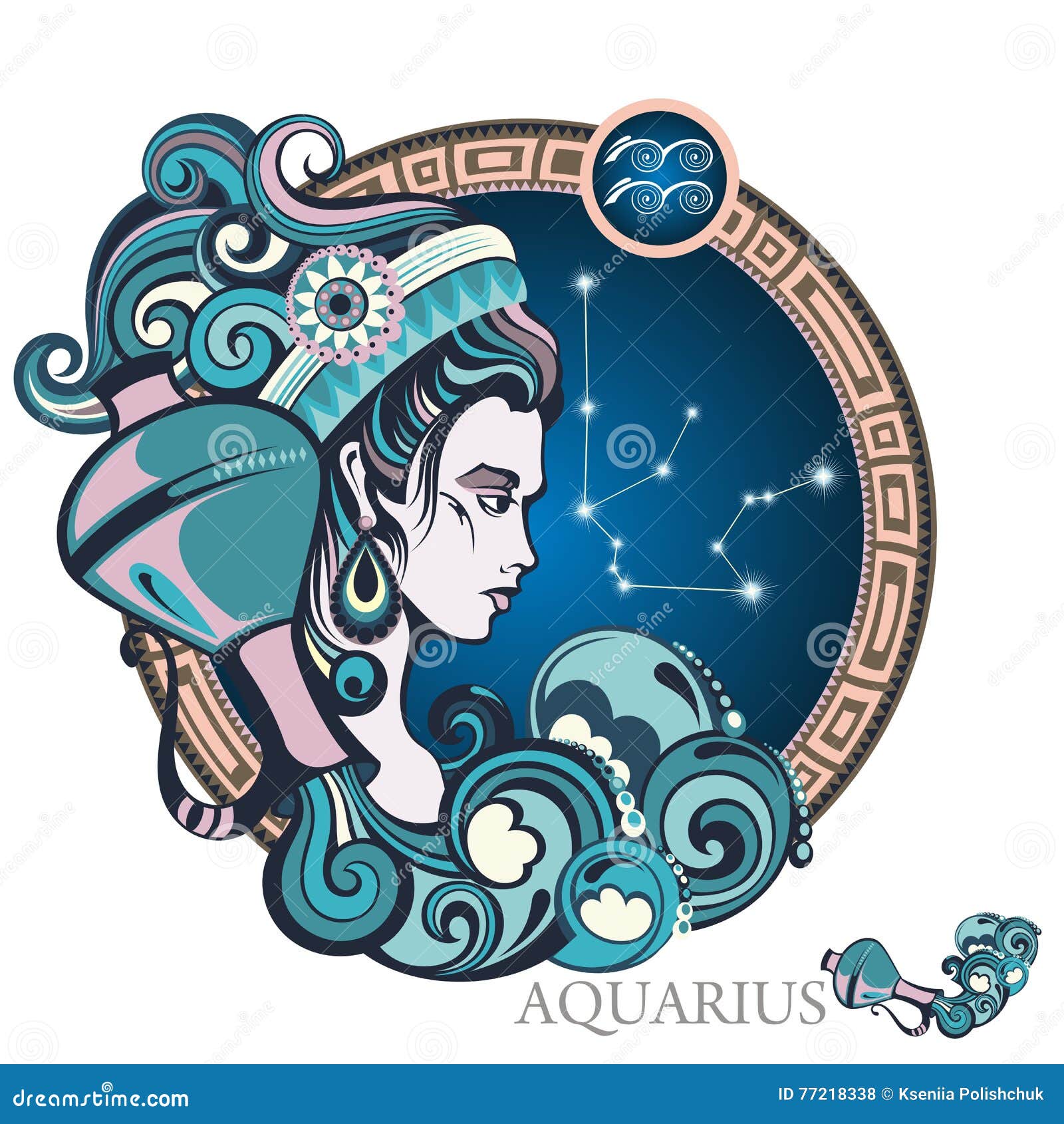 Aquarius Zodiac Sign Stock Vector Illustration Of Scorpio 77218338