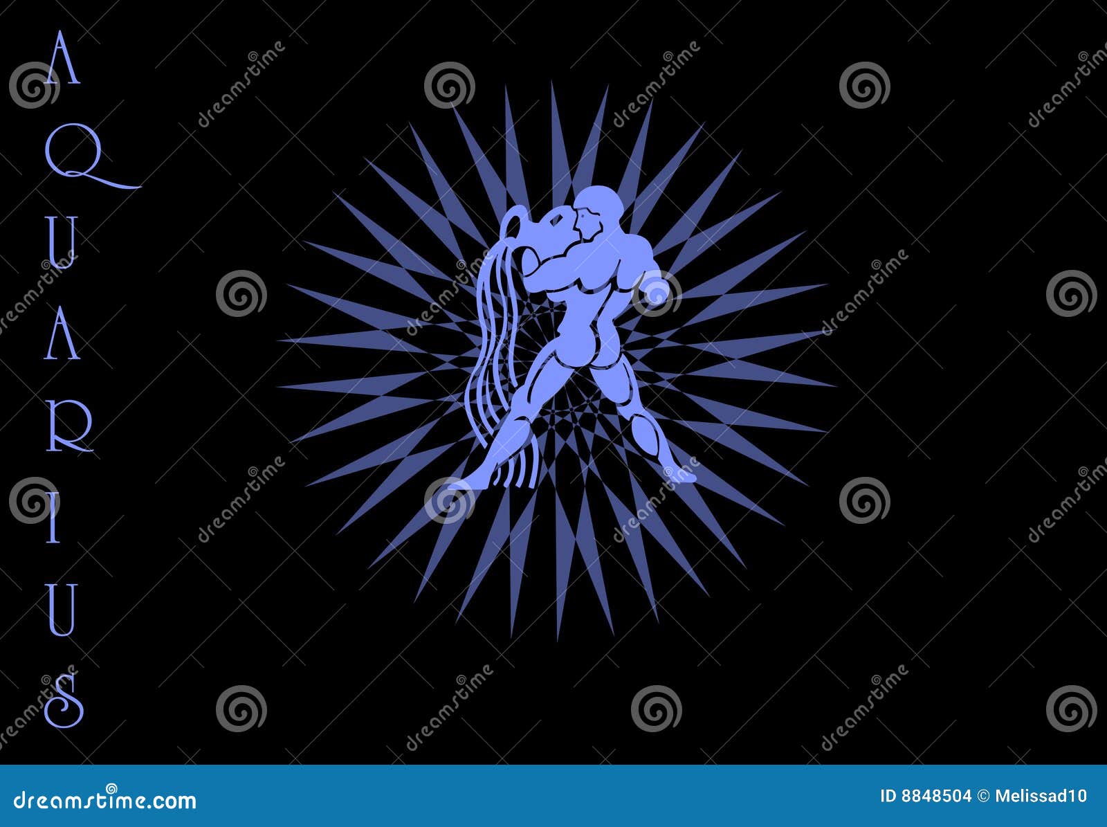 Aquarius Zodiac sign logo stock illustration. Illustration of zodiac ...