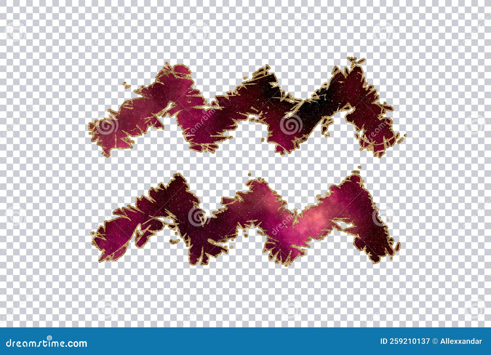 Aquarius Zodiac Sign, Red Sky Stock Illustration - Illustration of ...