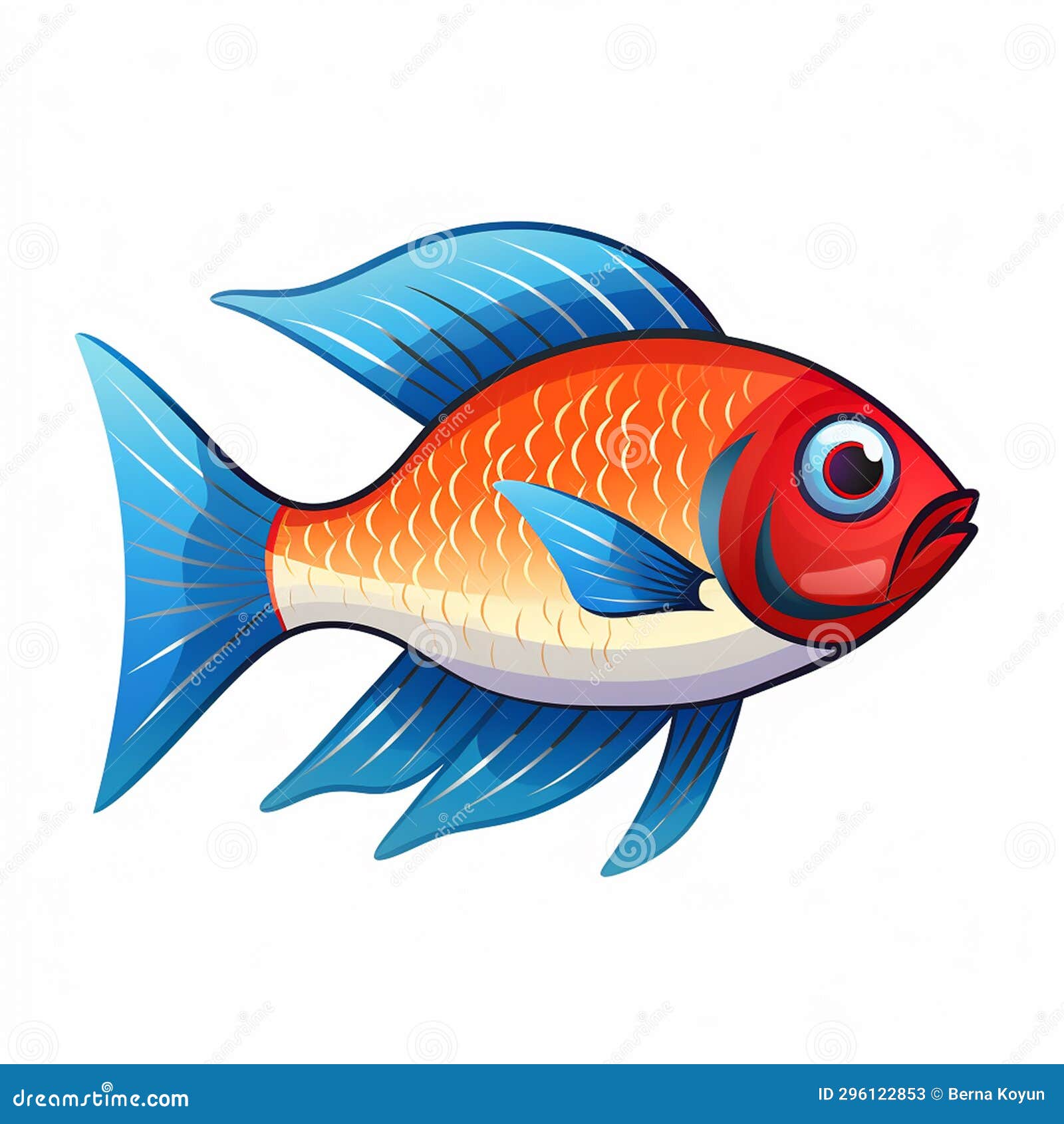 Aquatic Delights Colorful Fish Vision Stock Illustration - Illustration ...