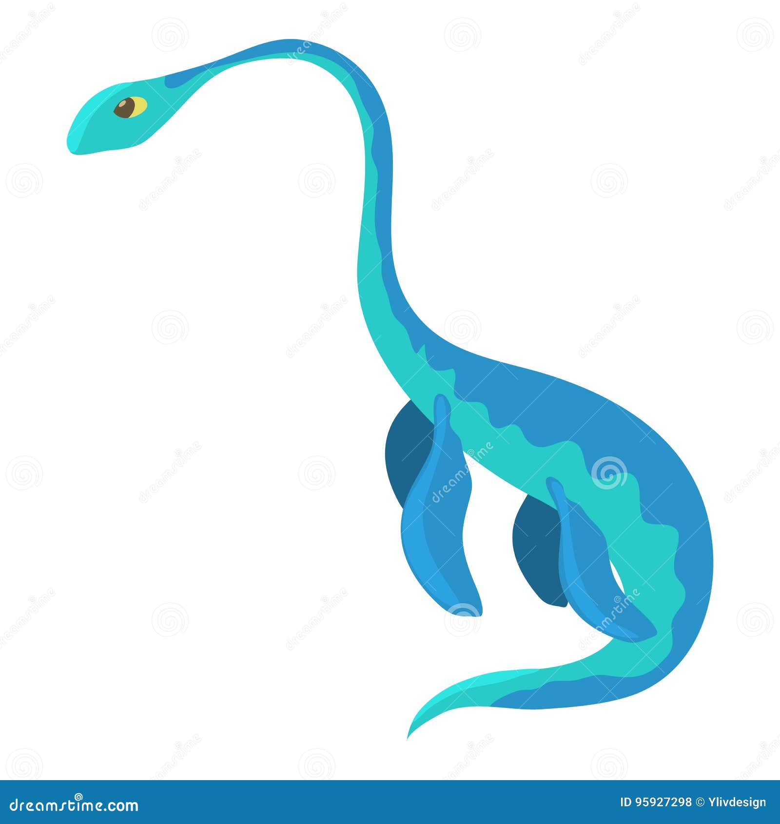 Plesiosaur Icon Vector From Dinosaur Concept. Thin Line Illustration Of ...